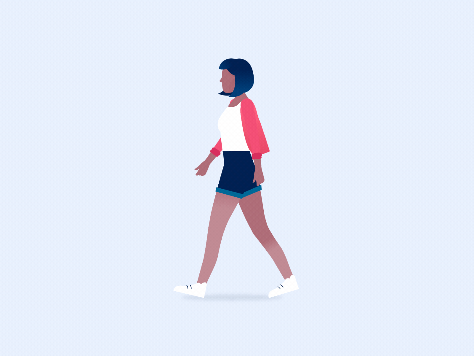 Girl Walking Away Gif