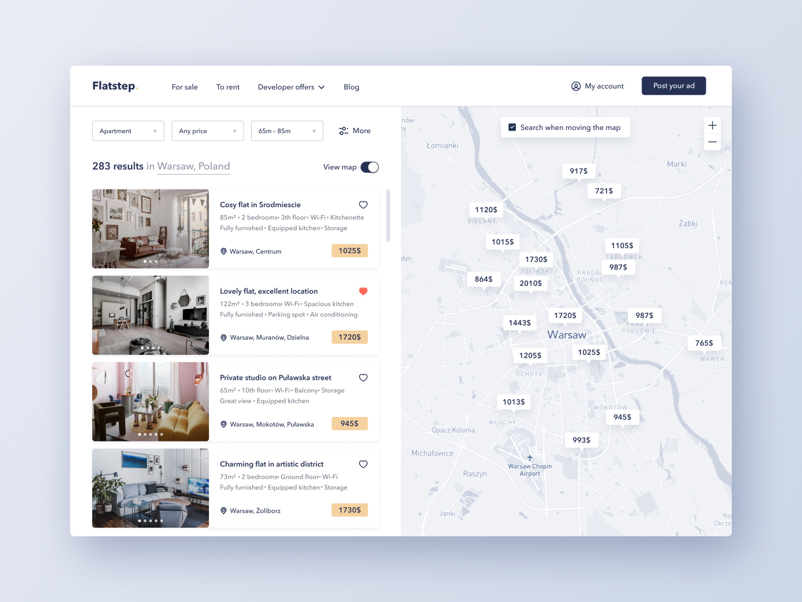 Flatstep search results by Maria Brilkova for Unikorns® Agency on Dribbble