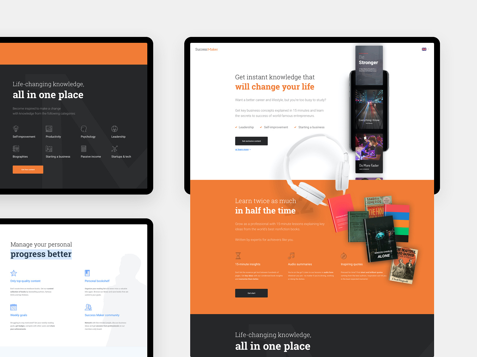 SuccessMaker landing page by Karol Błędziński for Usertive on Dribbble