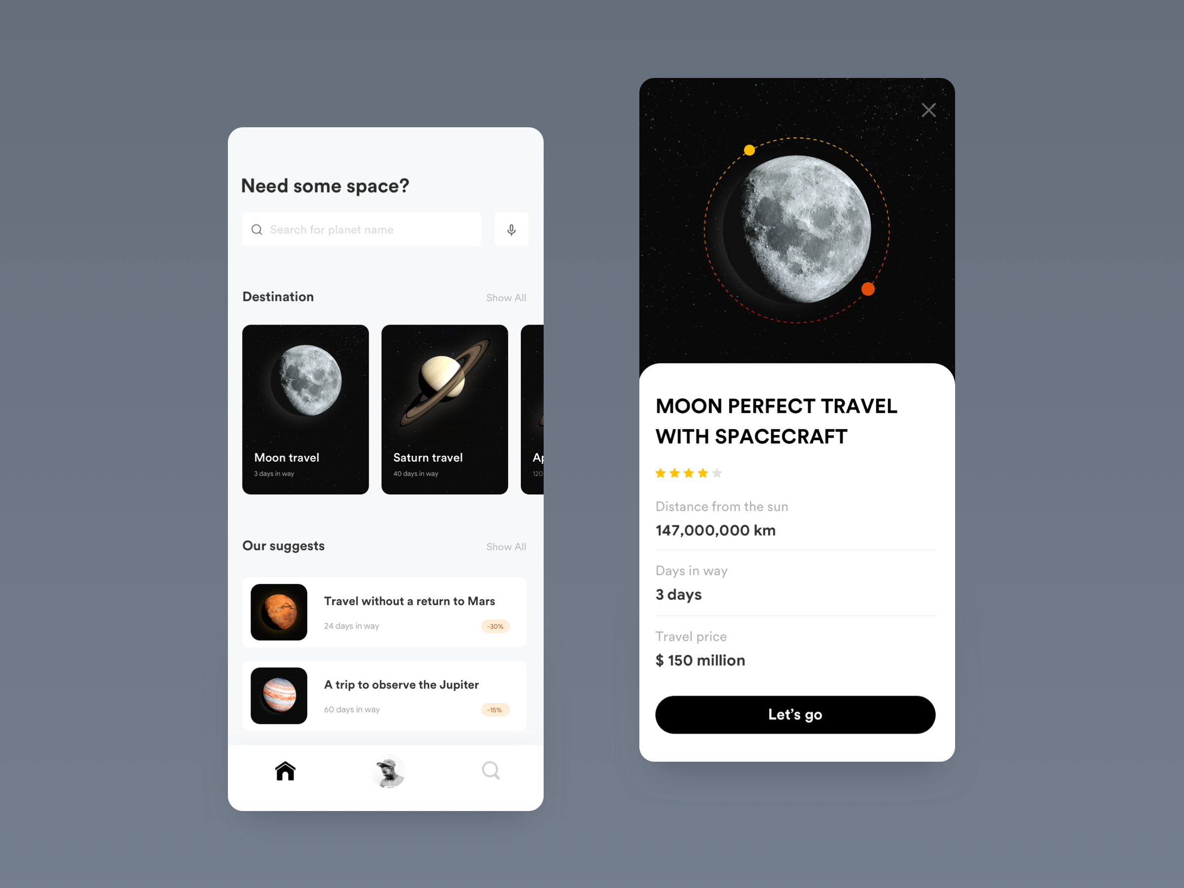 Space App Design by RT TECH SOLUTIONS on Dribbble