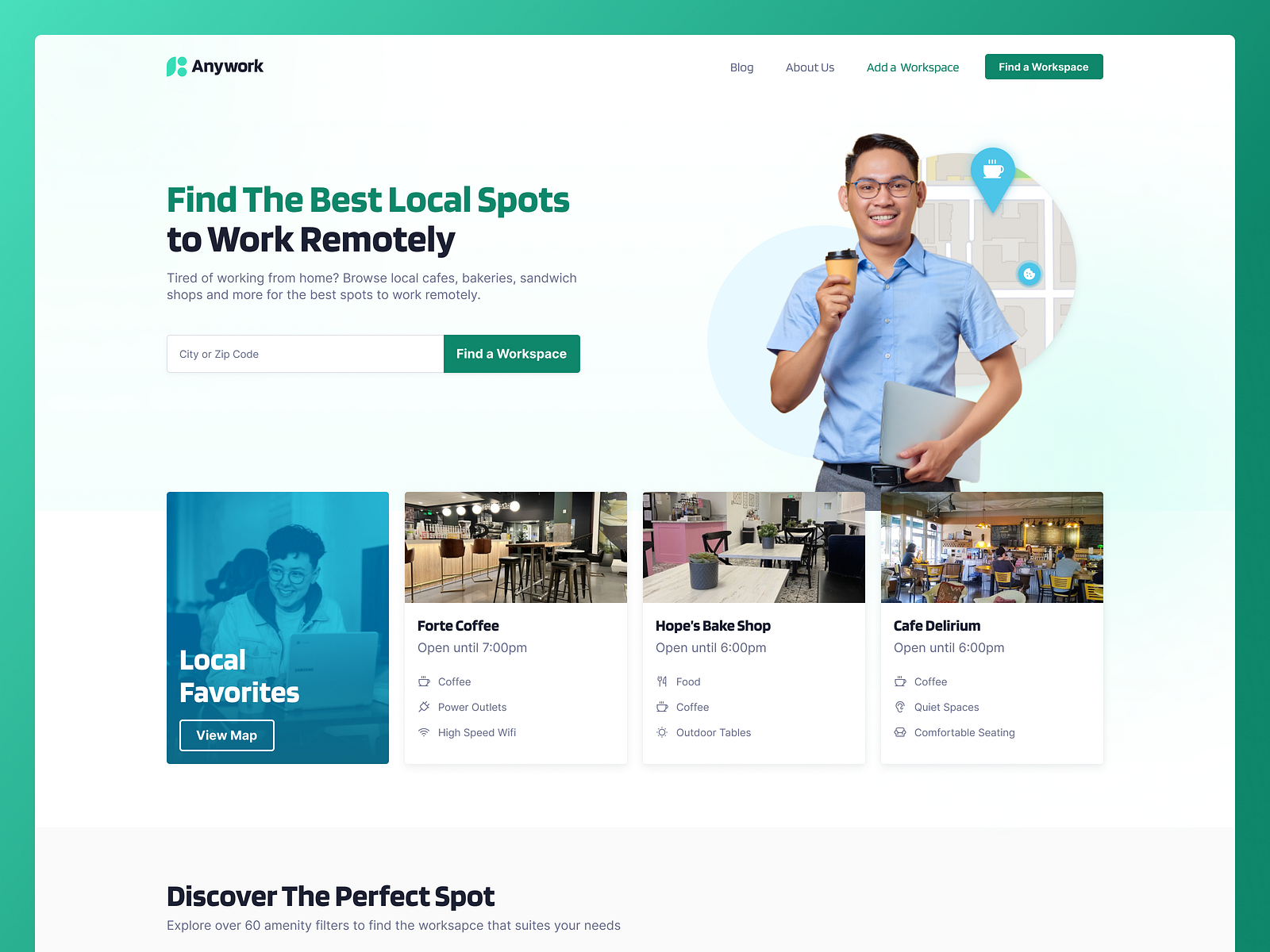 Workspace Finder Concept Website by Tanner Karp on Dribbble