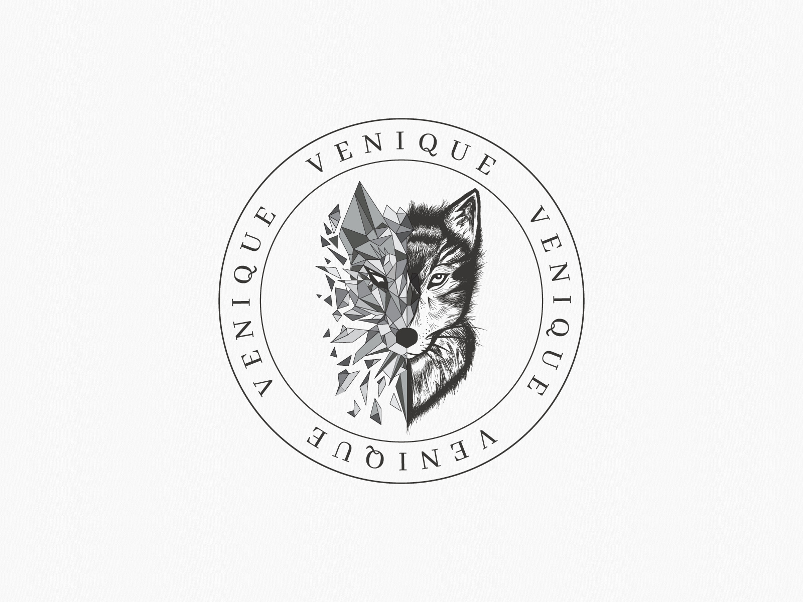 Venique Hand drawn logo | wolf logo | gfxpreceptor by Ak Shazu on Dribbble