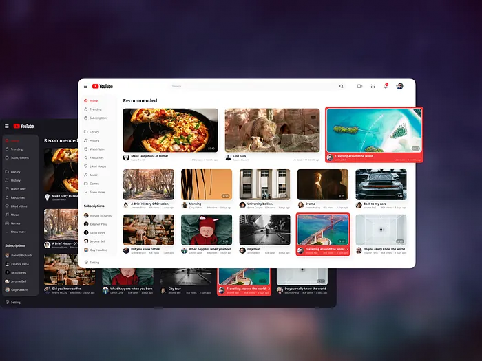 Youtube UI designs, themes, templates and downloadable graphic elements ...