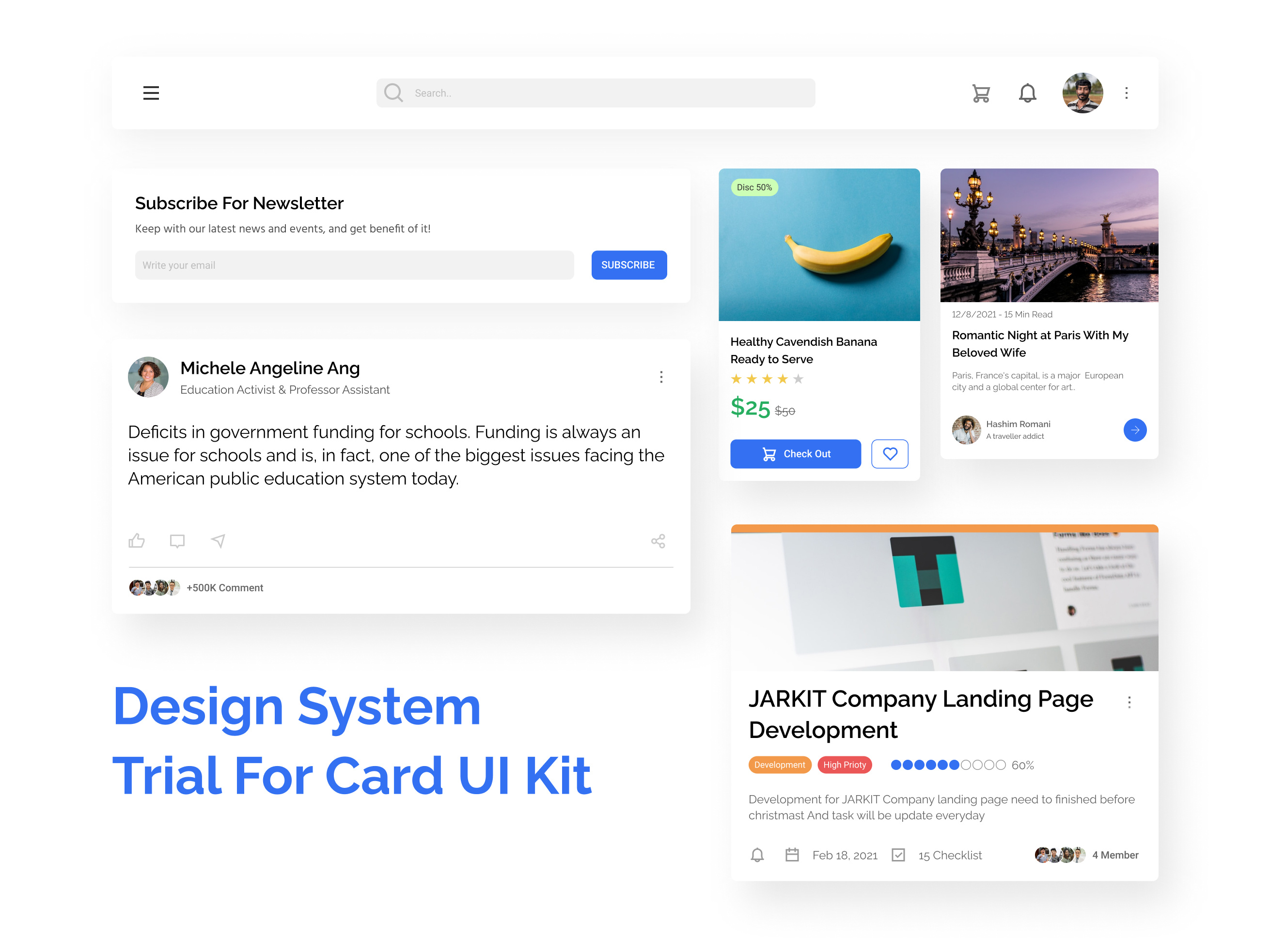 Design System Trial For Card UI Kit by Satriya Kurniawan on Dribbble