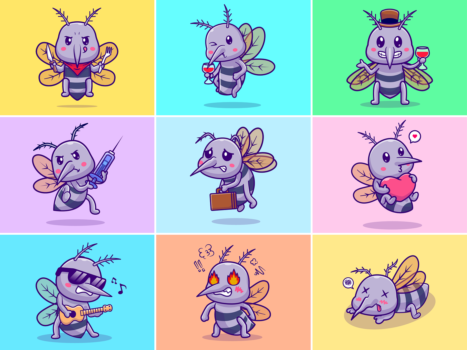 Mosquito🦟🍴🎸💉 by catalyst on Dribbble