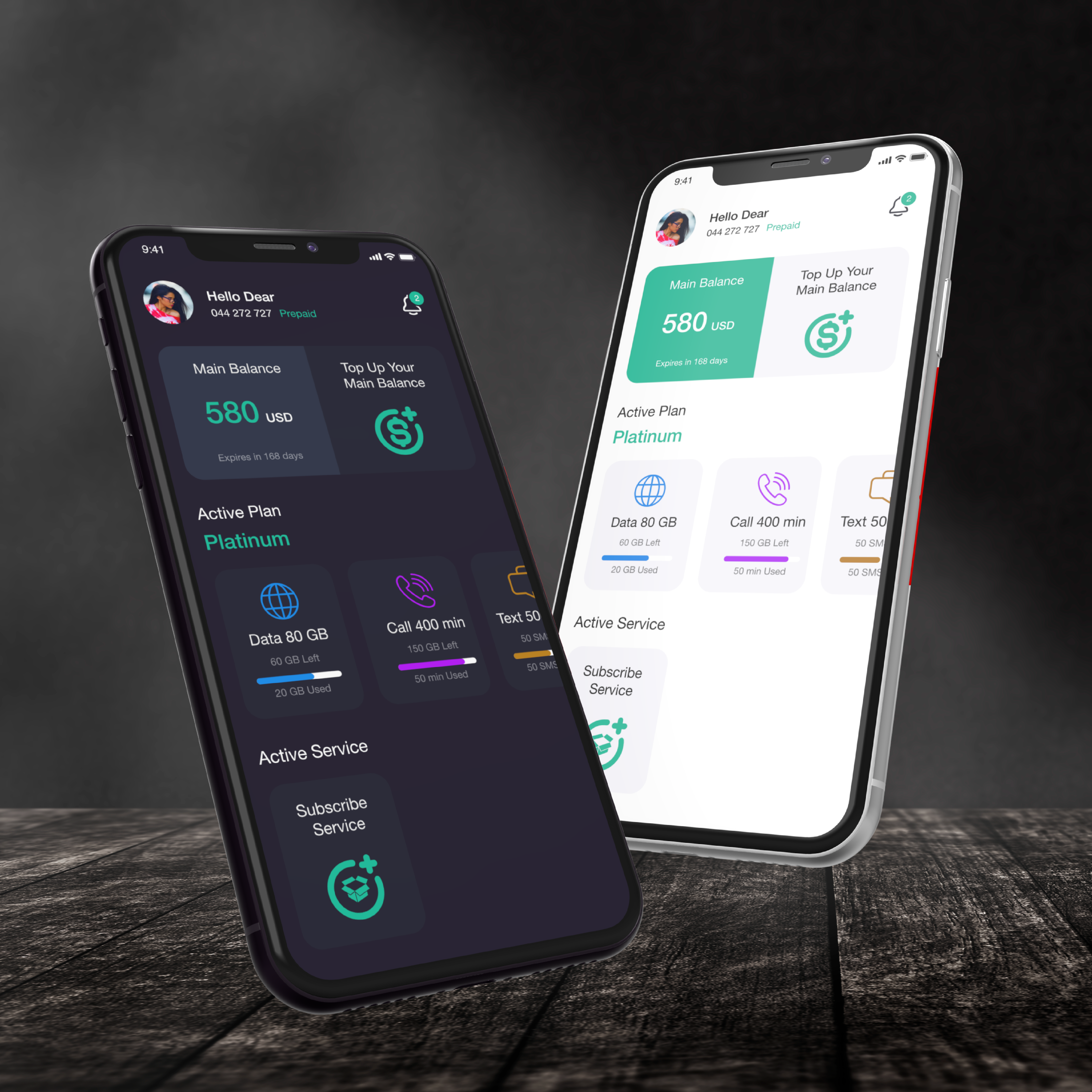 Mobile app for telecom by veasna kao on Dribbble
