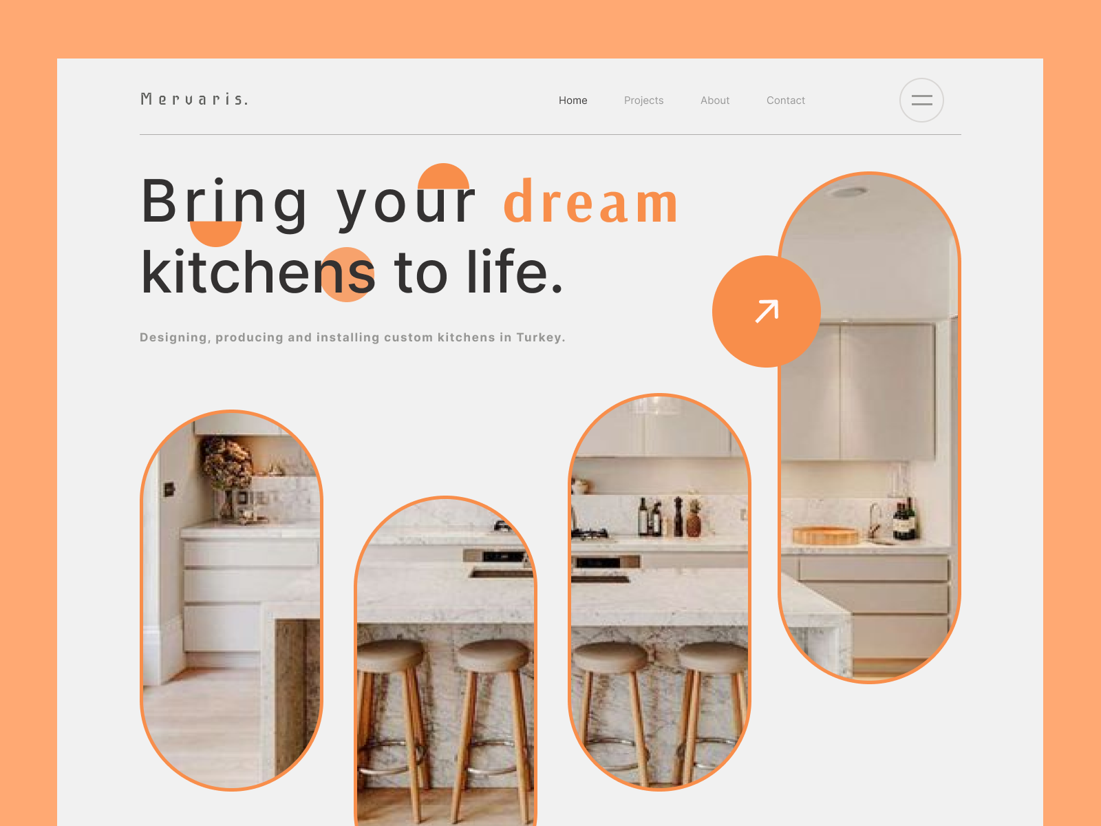 Kitchen Manufacturing Landing Page by Mervalisa ☼ ☽ for Quadrato on ...