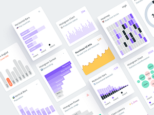 Figma Charts UI kit - Dashboard graphs templates by Roman Kamushken for ...
