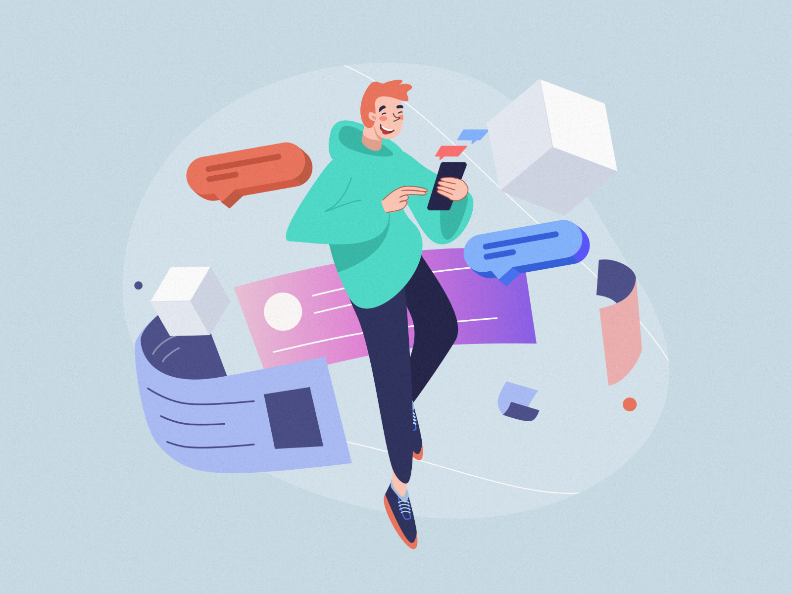 ExaVault Website Illustrations II - ExaVault Team Work Scene by ...