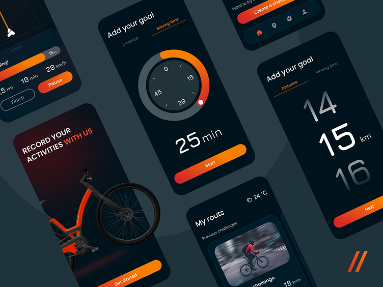 Cycling Tracker App by Purrweb Agency for Purrweb UI/UX Agency on Dribbble