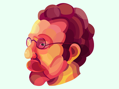 Man's head by Vic on Dribbble