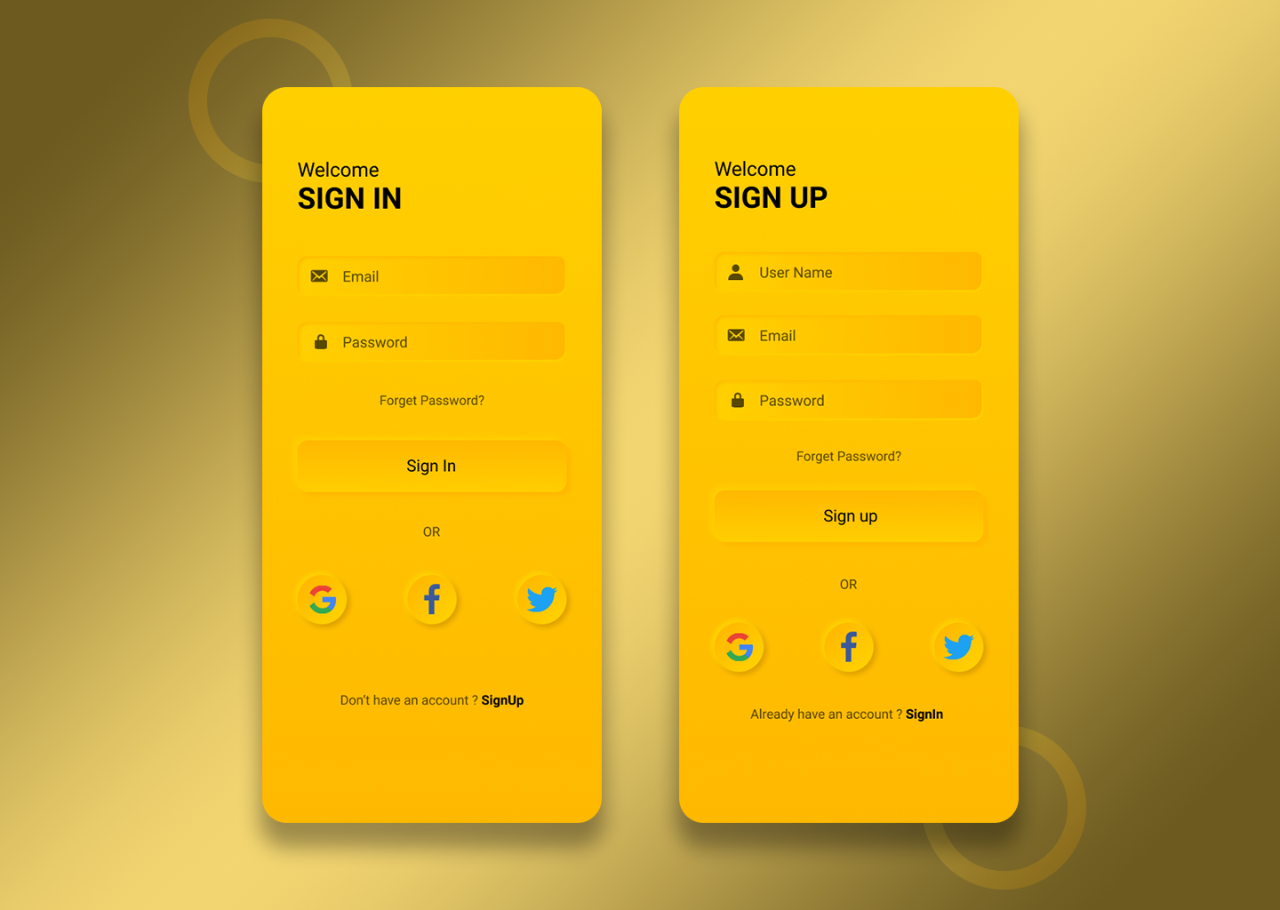 Neumorphic Login And Signup Design by Pattern_Designer on Dribbble