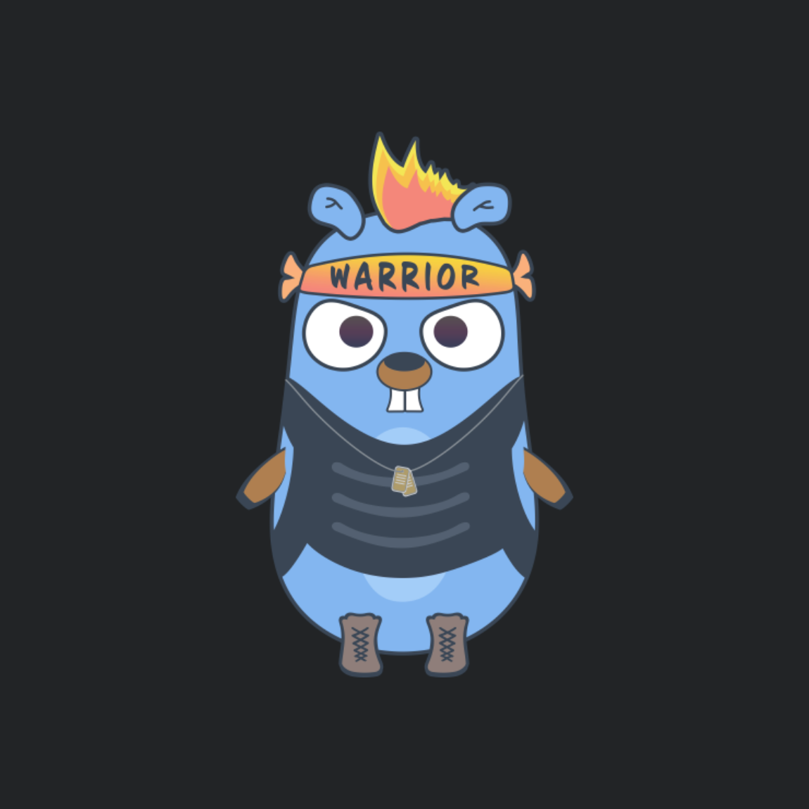 Golang gopher warrior. Programmer gift by Karina on Dribbble