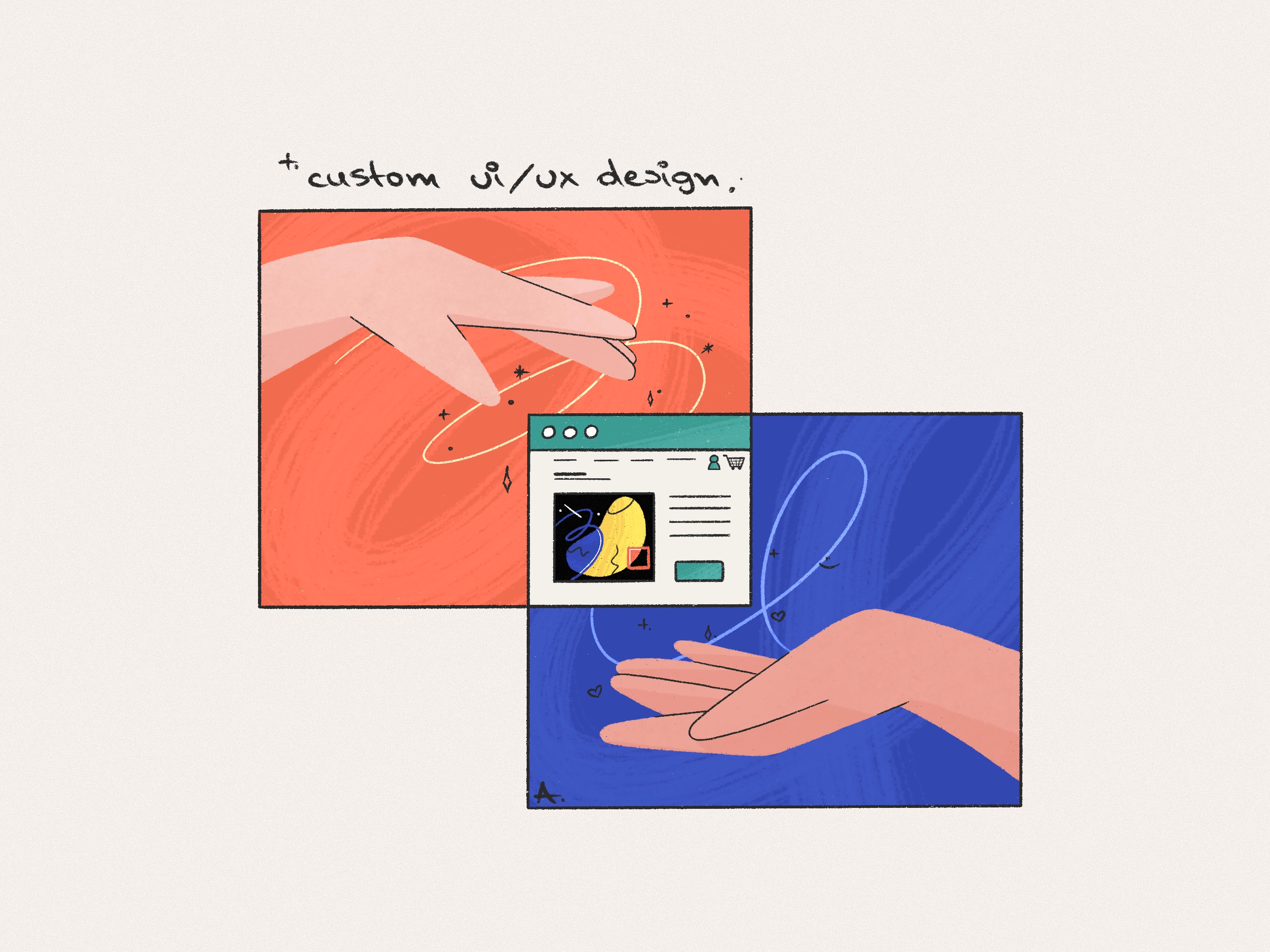 Custom design by Alexandra C. on Dribbble