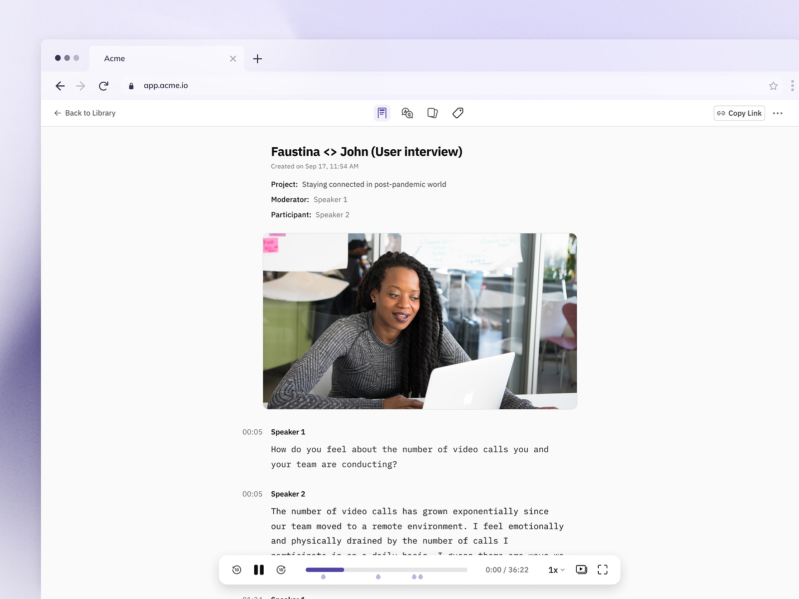 Video Player And Transcript Viewer By Usrnk1 On Dribbble 
