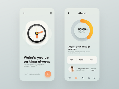 Alarm App/Design by Mansoor Gull ⚚ on Dribbble