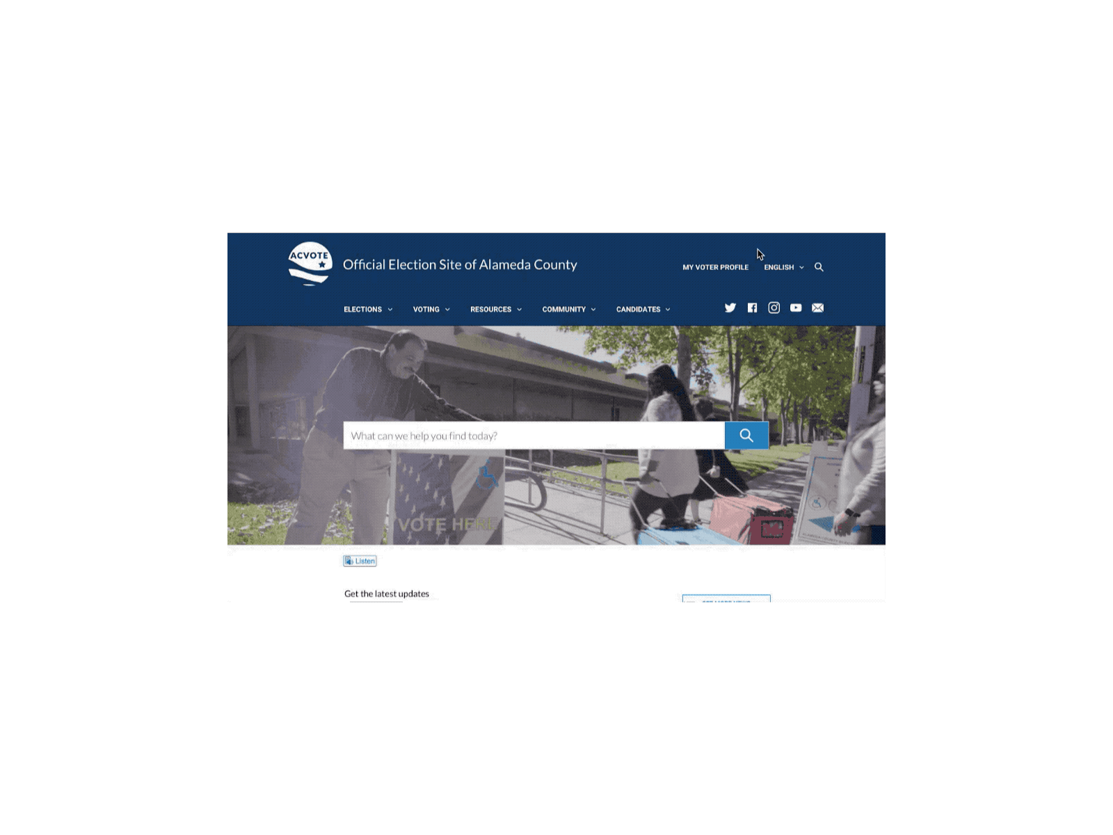 Homepage Voting Office by Alex Sar on Dribbble