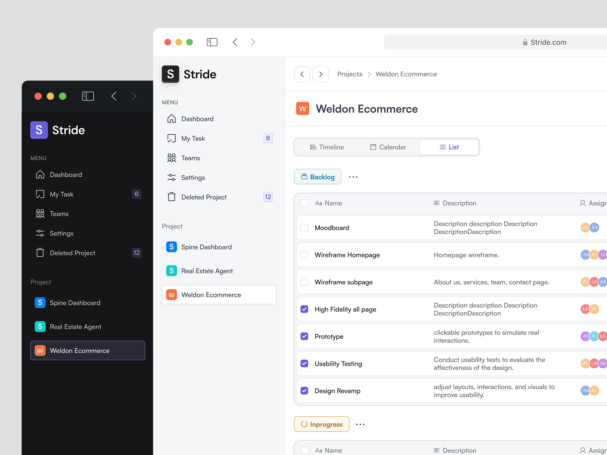 Stride - Task Management Dashboard by Adhitya Putra for Hatypo Studio on Dribbble