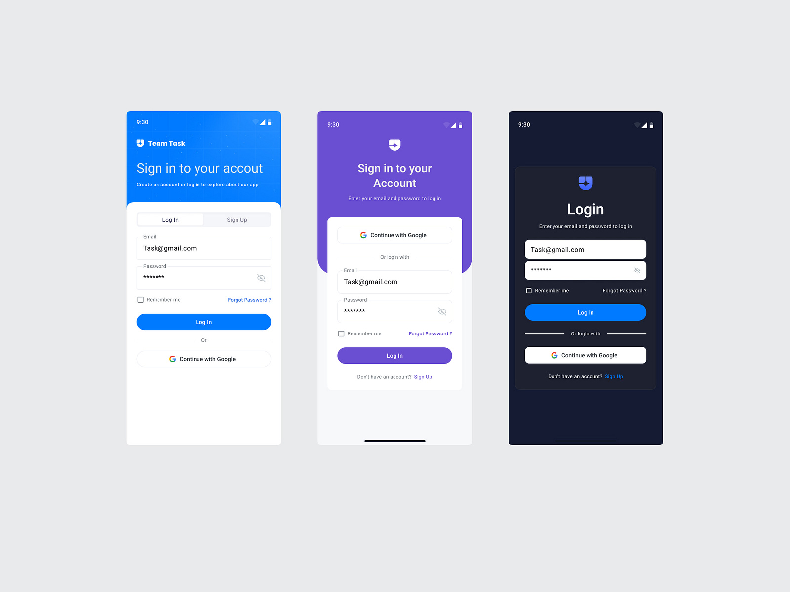 Sign in Mobile Screen by Tedi kurnia ryd on Dribbble