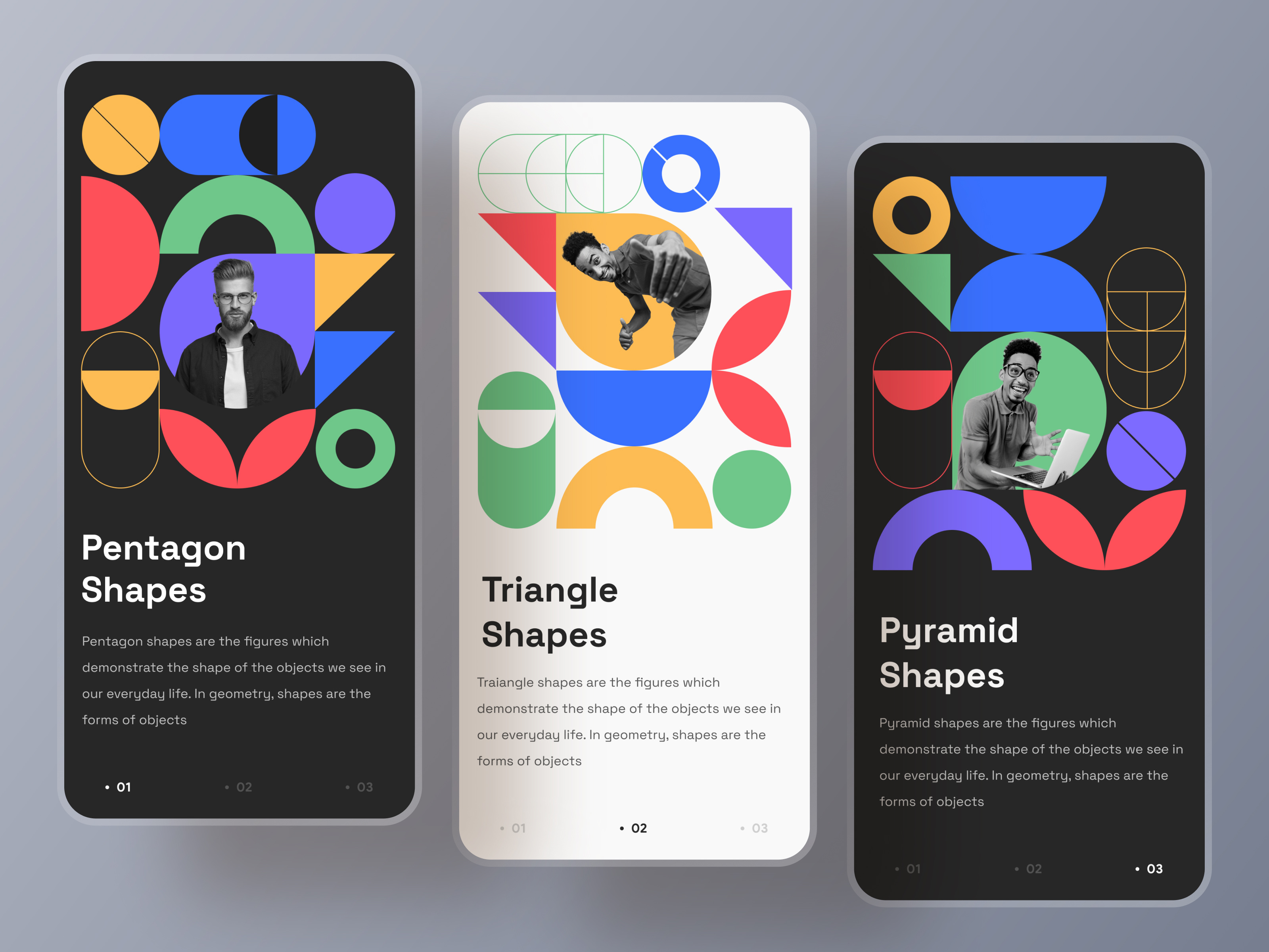 Geometric Shape Onboarding Page UI UX Design by Imrul Kayes on Dribbble