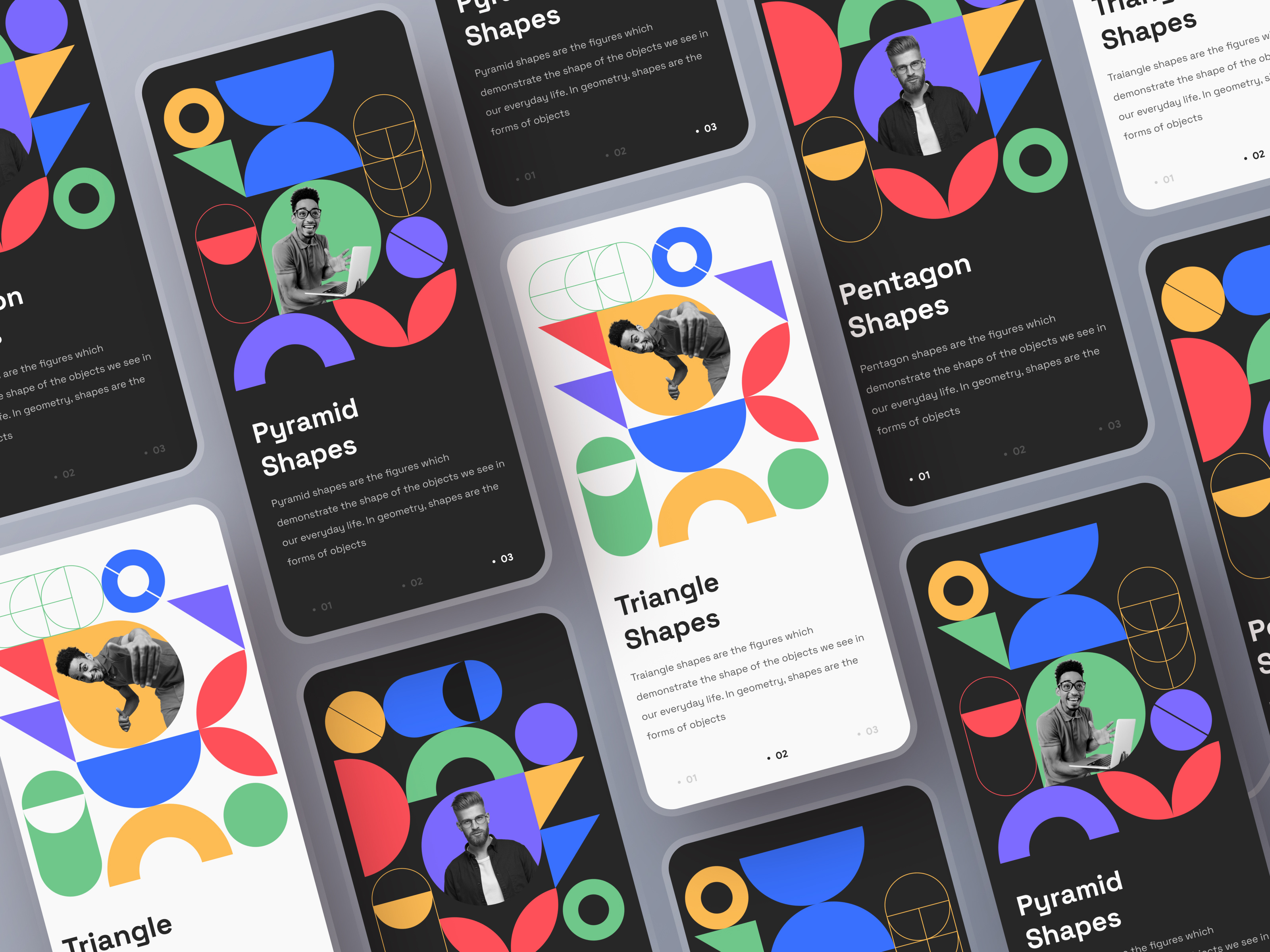 Geometric Shape Onboarding Page UI UX Design by Imrul Kayes on Dribbble