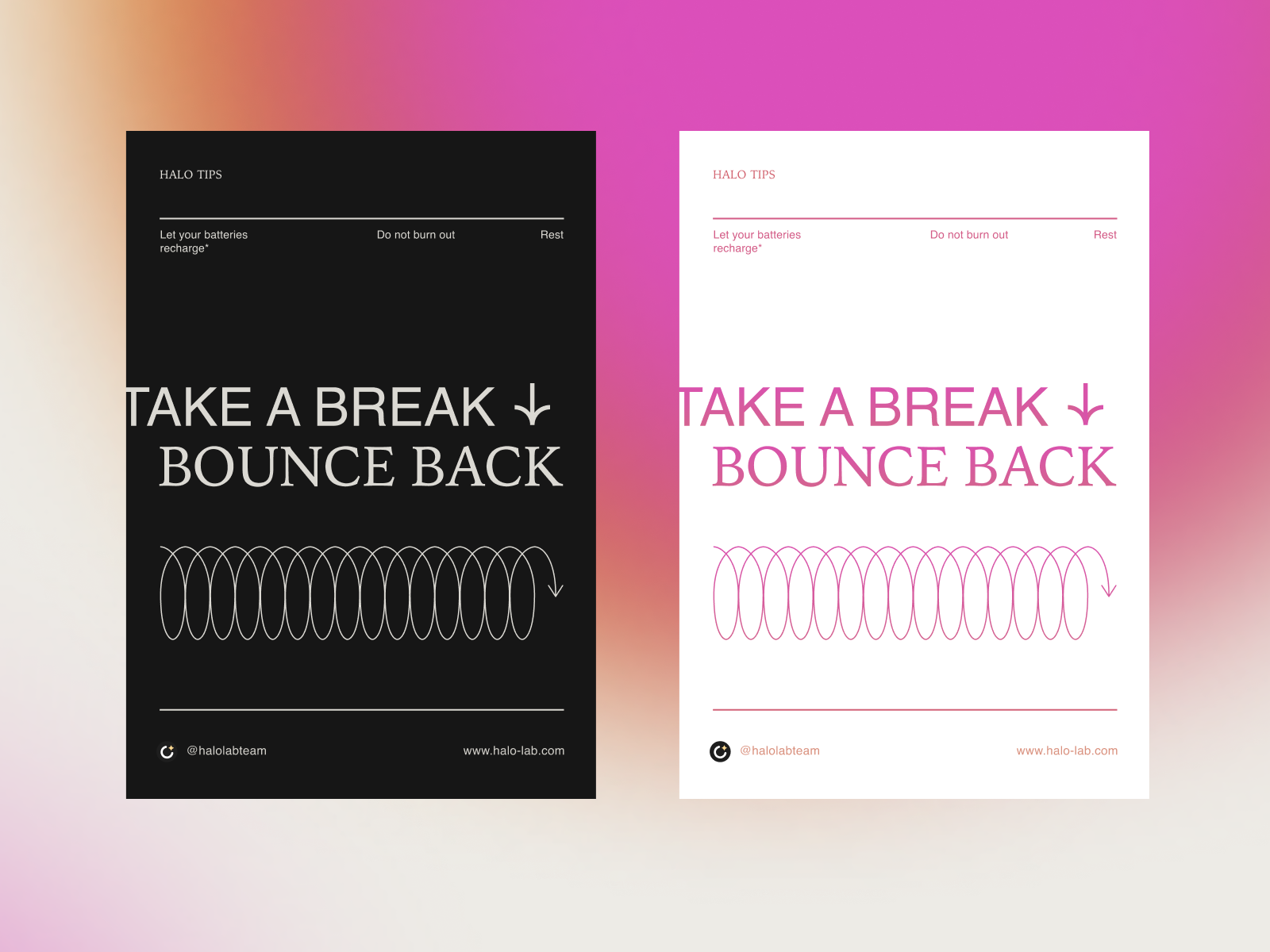 Take a Break - Bounce Back by Halo Branding for HALO LAB on Dribbble
