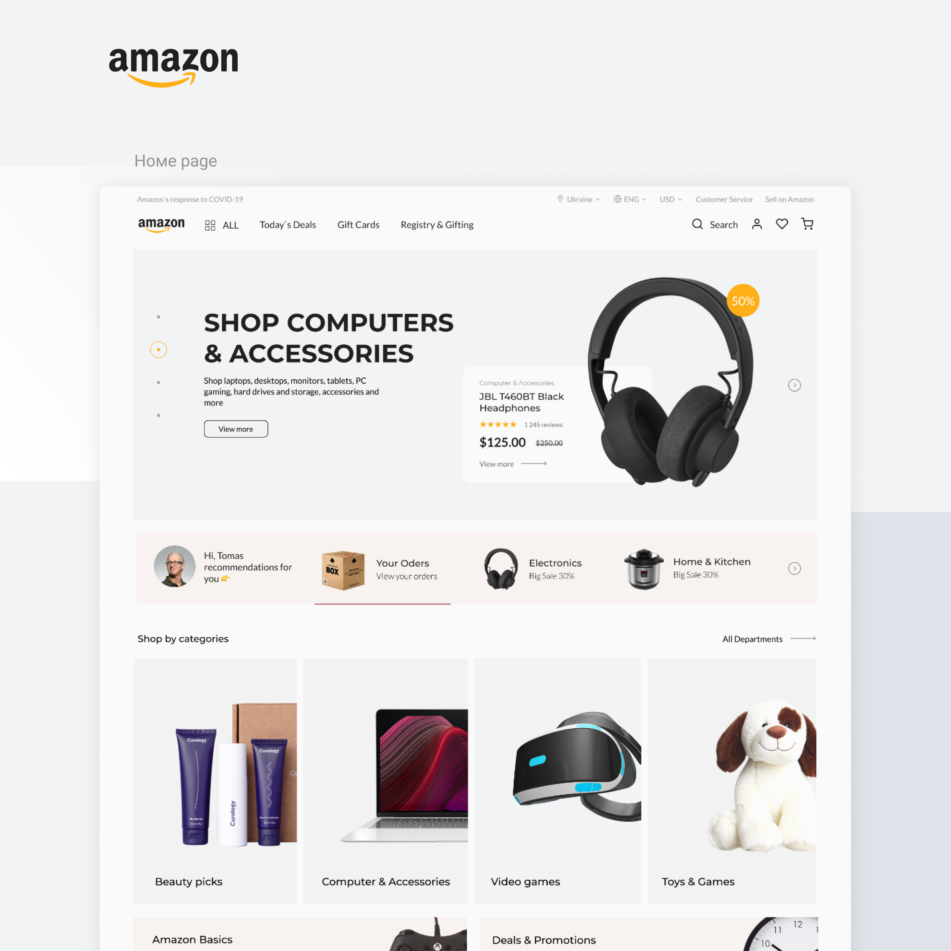 Amazon Redesign Concept by TalinKapilla on Dribbble