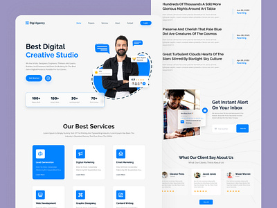 Digital agency landing page by Albert Rajib on Dribbble