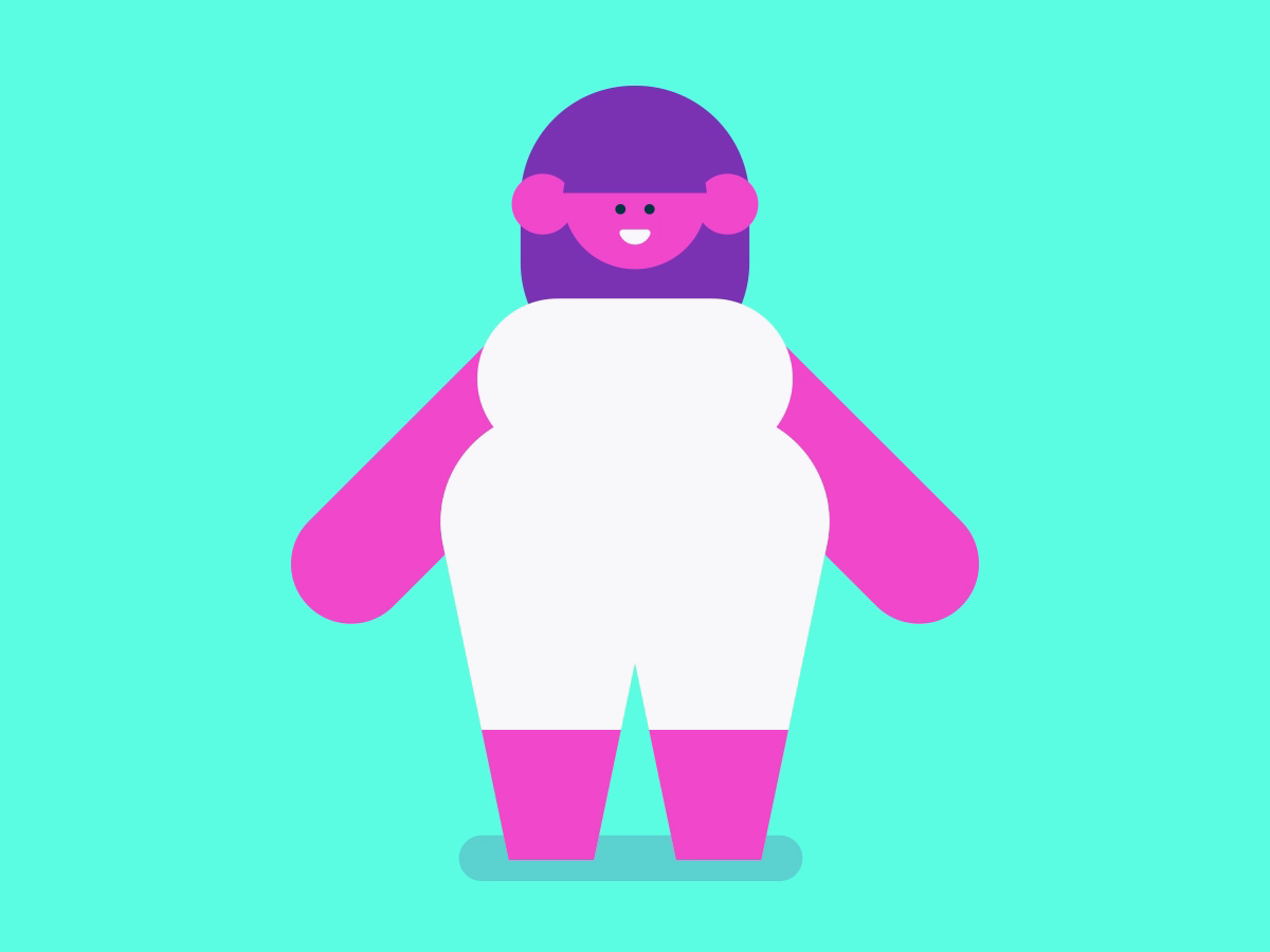 Flat Design Female Character Illustration In Adobe Illustrator By Mark