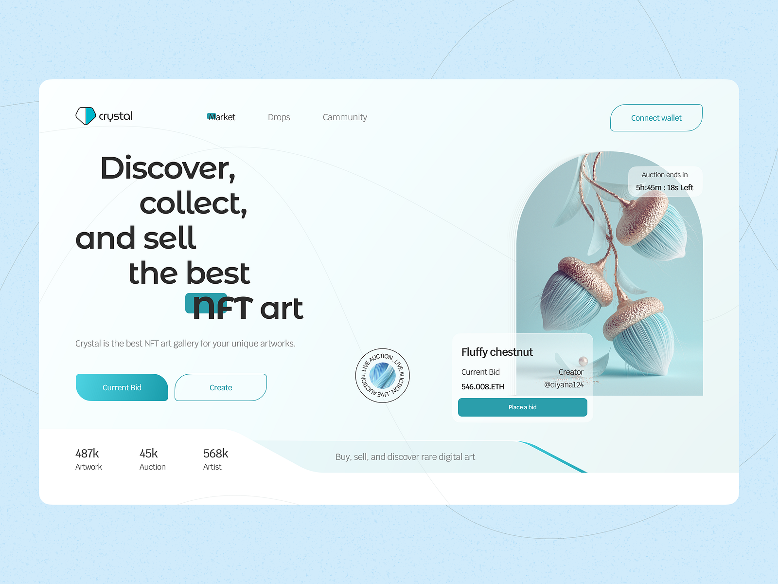Crystal NFT Art Gallery🔮 by Kayak Studio on Dribbble