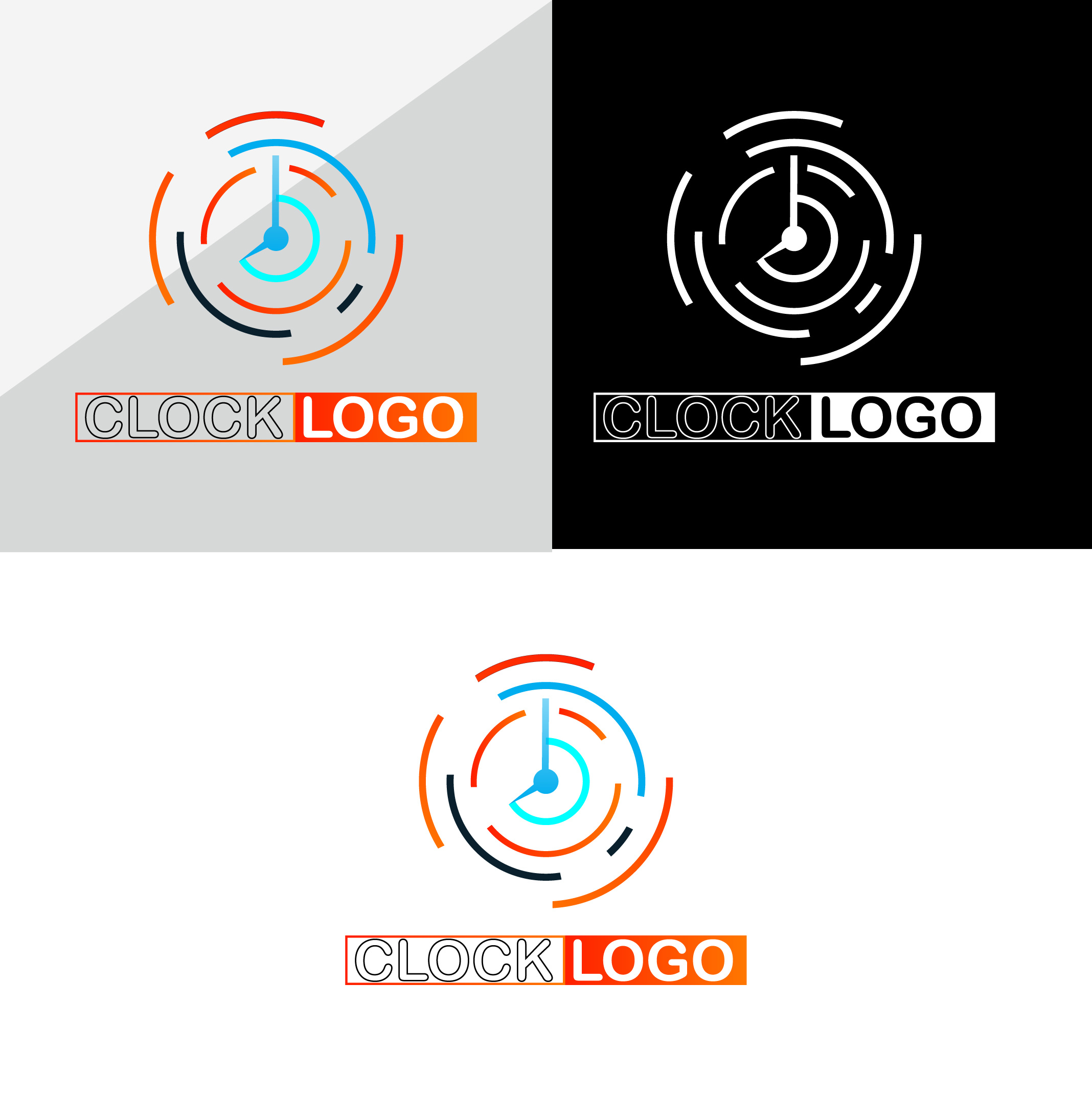 Clock Logo Design by Freelancer Fozlu on Dribbble
