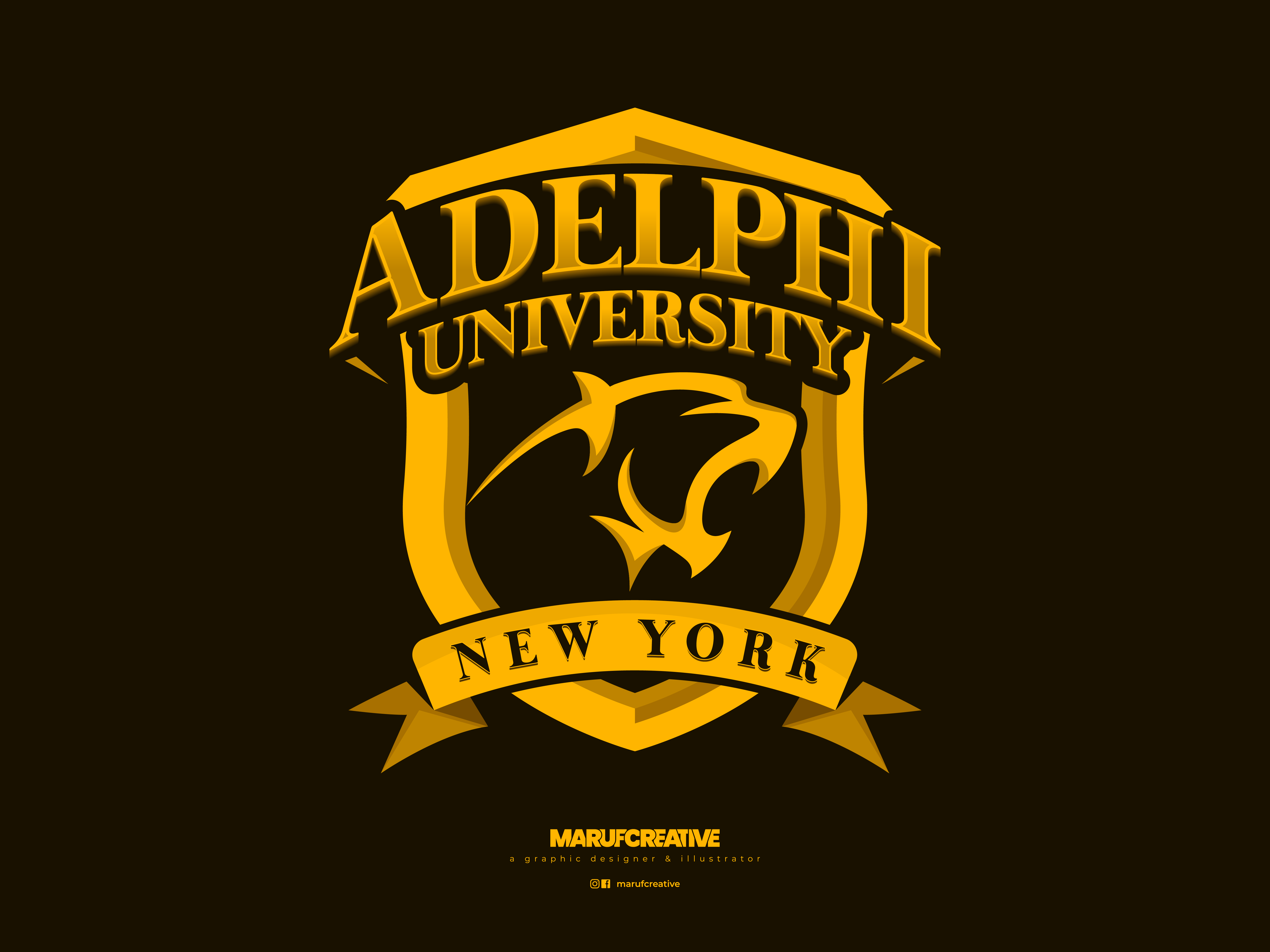 Adelphi University Logo Design I Athlete Logo by Maruf Sheikh on Dribbble