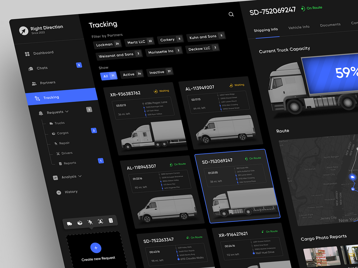 Cargo Delivery Admin Portal by Conceptzilla on Dribbble