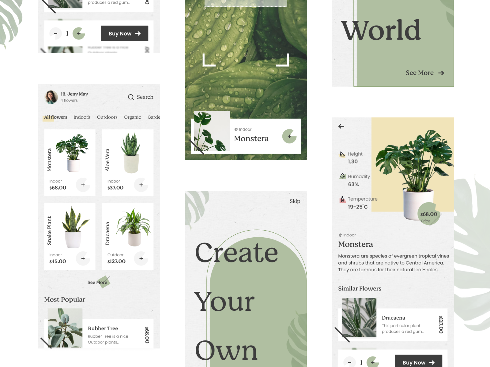 Flower App UI by visiolab on Dribbble