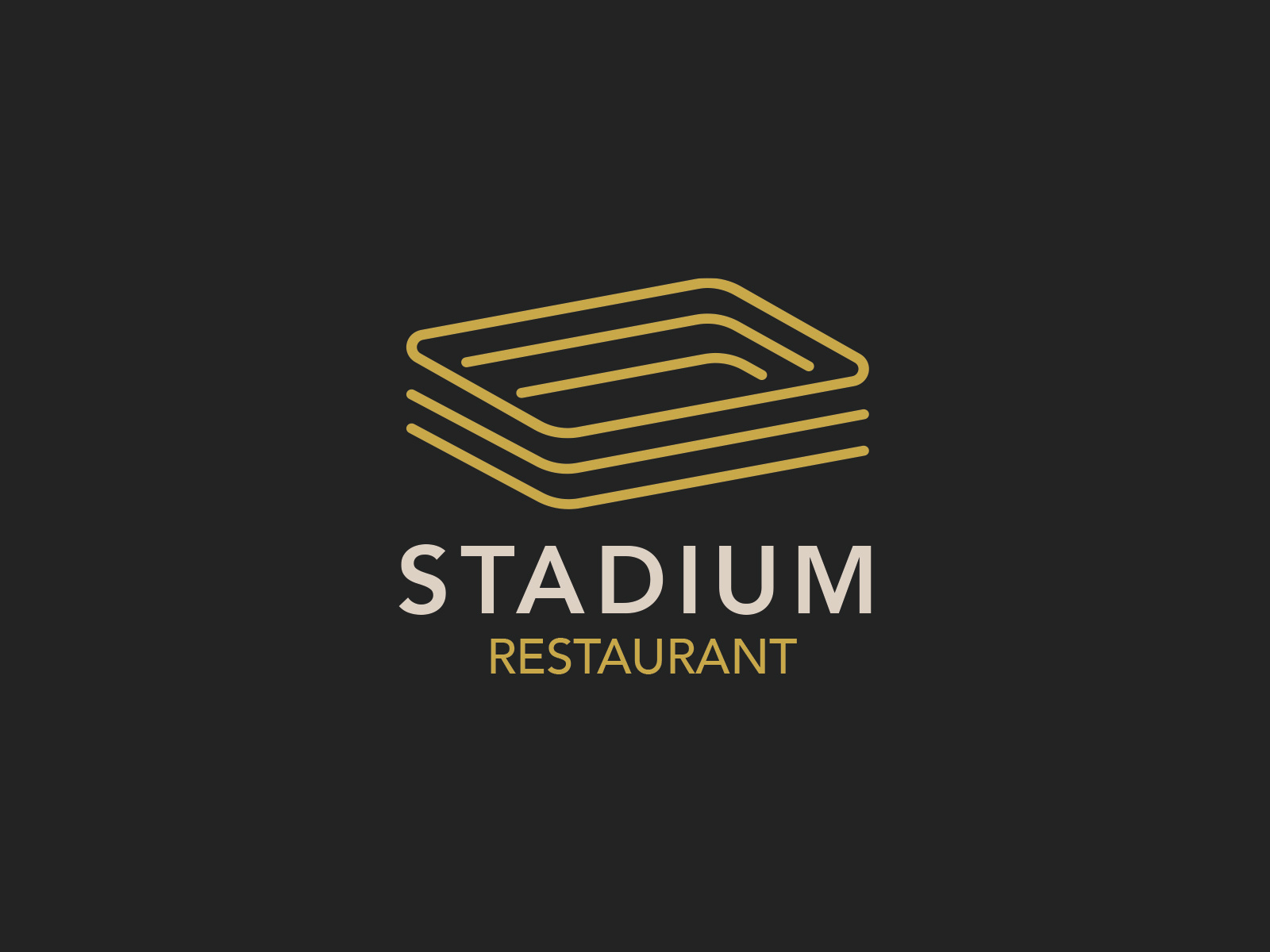 Stadium restaurant Logo by Fabio Livio Morelli on Dribbble