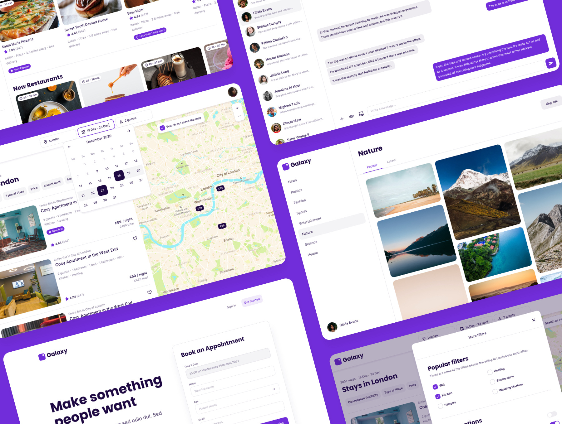 Galaxy Design System for Sketch | Example Layouts by Aaron Butler on ...
