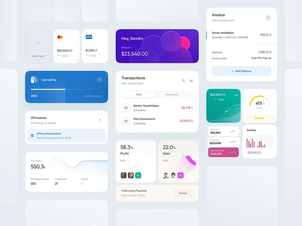 Dashboard Cards designs, themes, templates and downloadable graphic ...