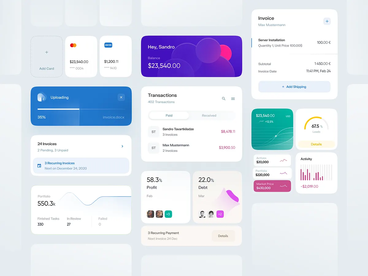 Dashboard Cards designs, themes, templates and downloadable graphic ...