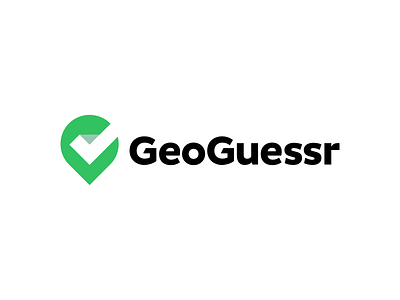 GeoGuessr Logo Design - Location Pin Marker, Checkmark by Dalius Stuoka ...