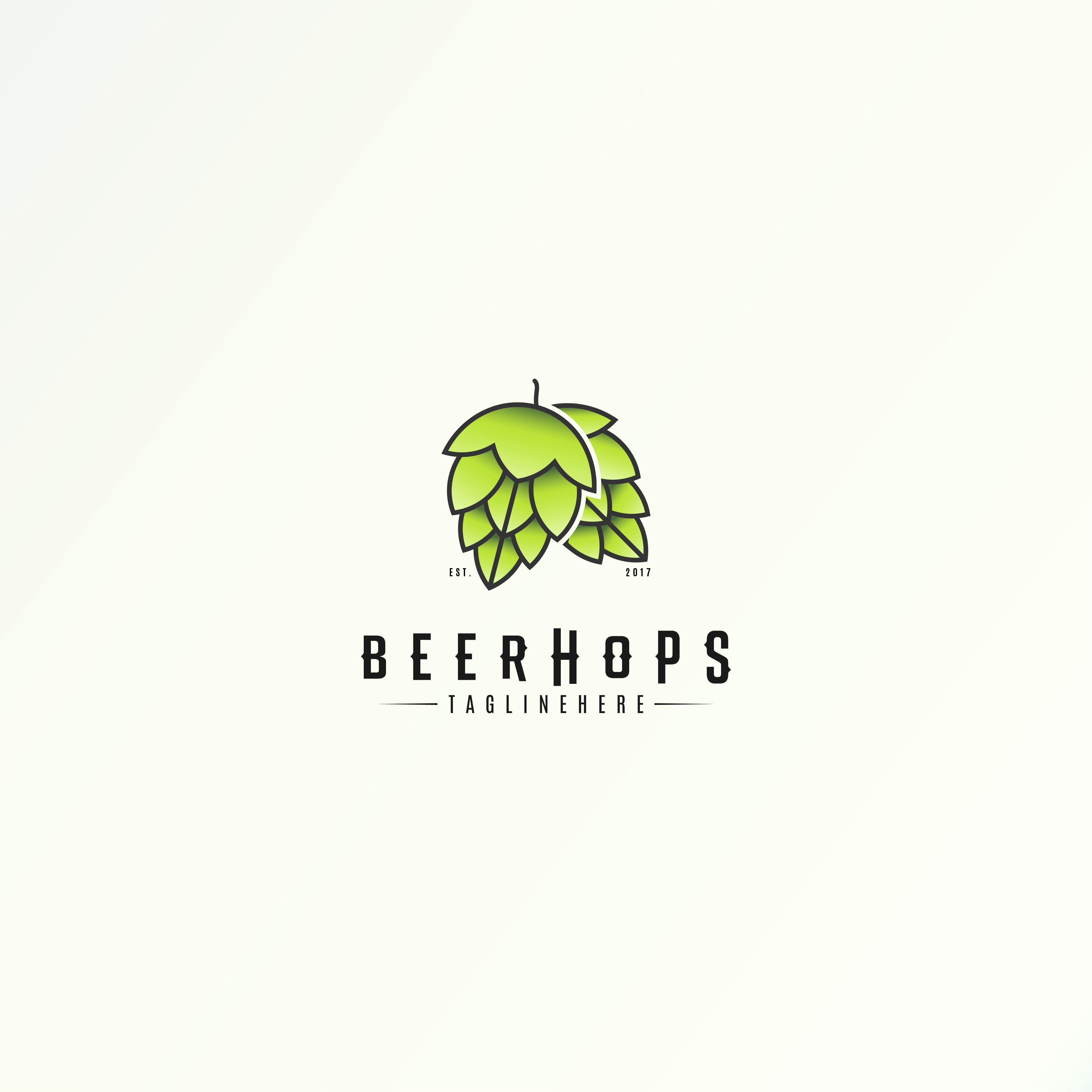 Beer Hop Logo For Sale—Phenix Lager Beer Hops Logo – Logo Cowboy