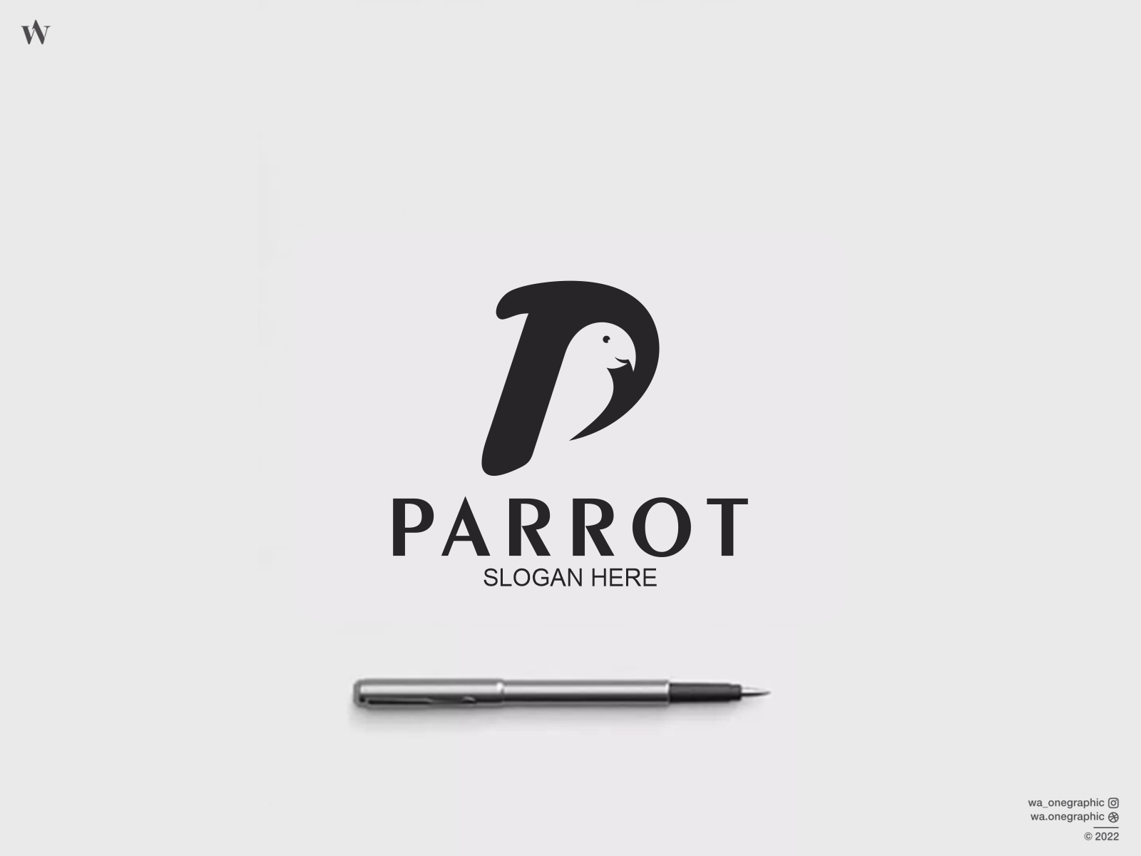 PARROT LETTERS LOGO by wa.onegraphic on Dribbble
