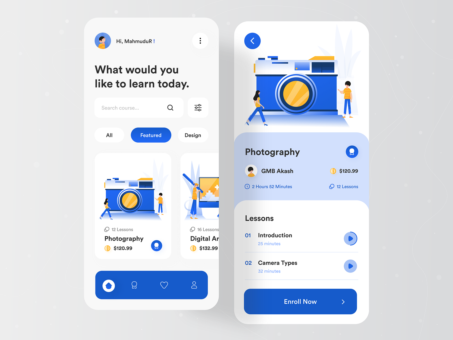 Course Mobile App UI 🔥🔥 by Aero | UX/UI Design Agency on Dribbble