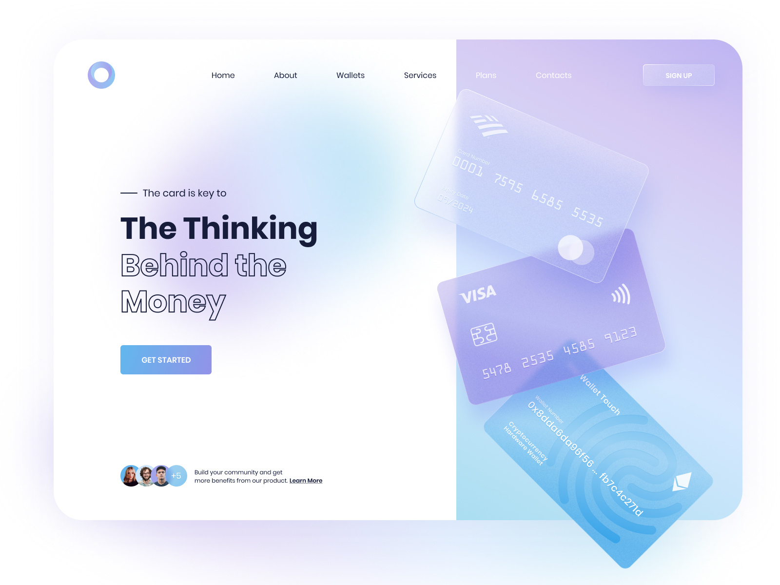Credit Card Landing Page by Perevoz Design on Dribbble