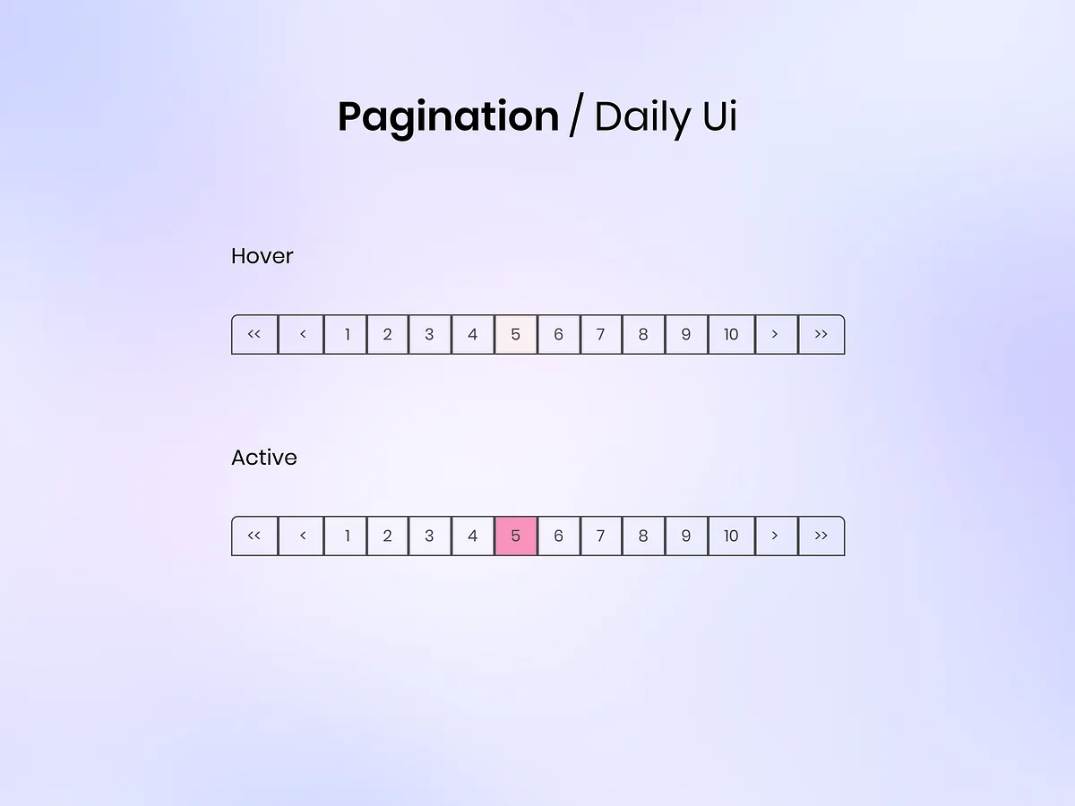 Pagination Design designs, themes, templates and downloadable graphic ...