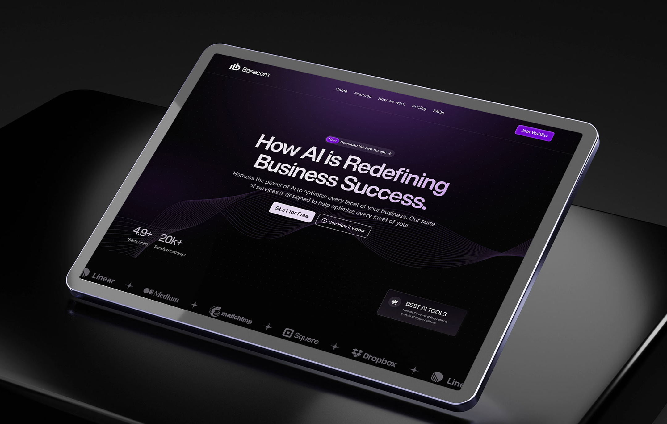 AI-Powered SaaS Landing Page by Wolfpixel Agency on Dribbble