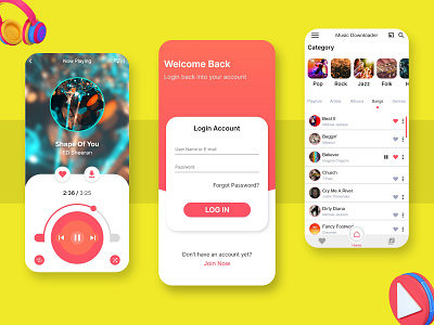 Music App UI Design by Malik Arbab Awan on Dribbble