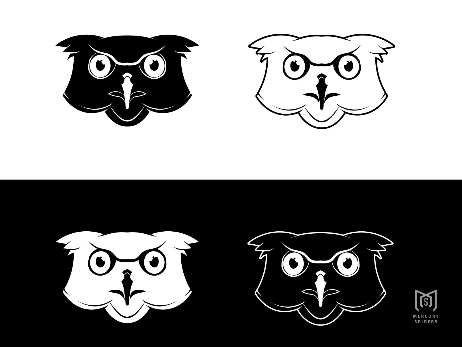 Owl vector illustration. by Mercury Spiders on Dribbble