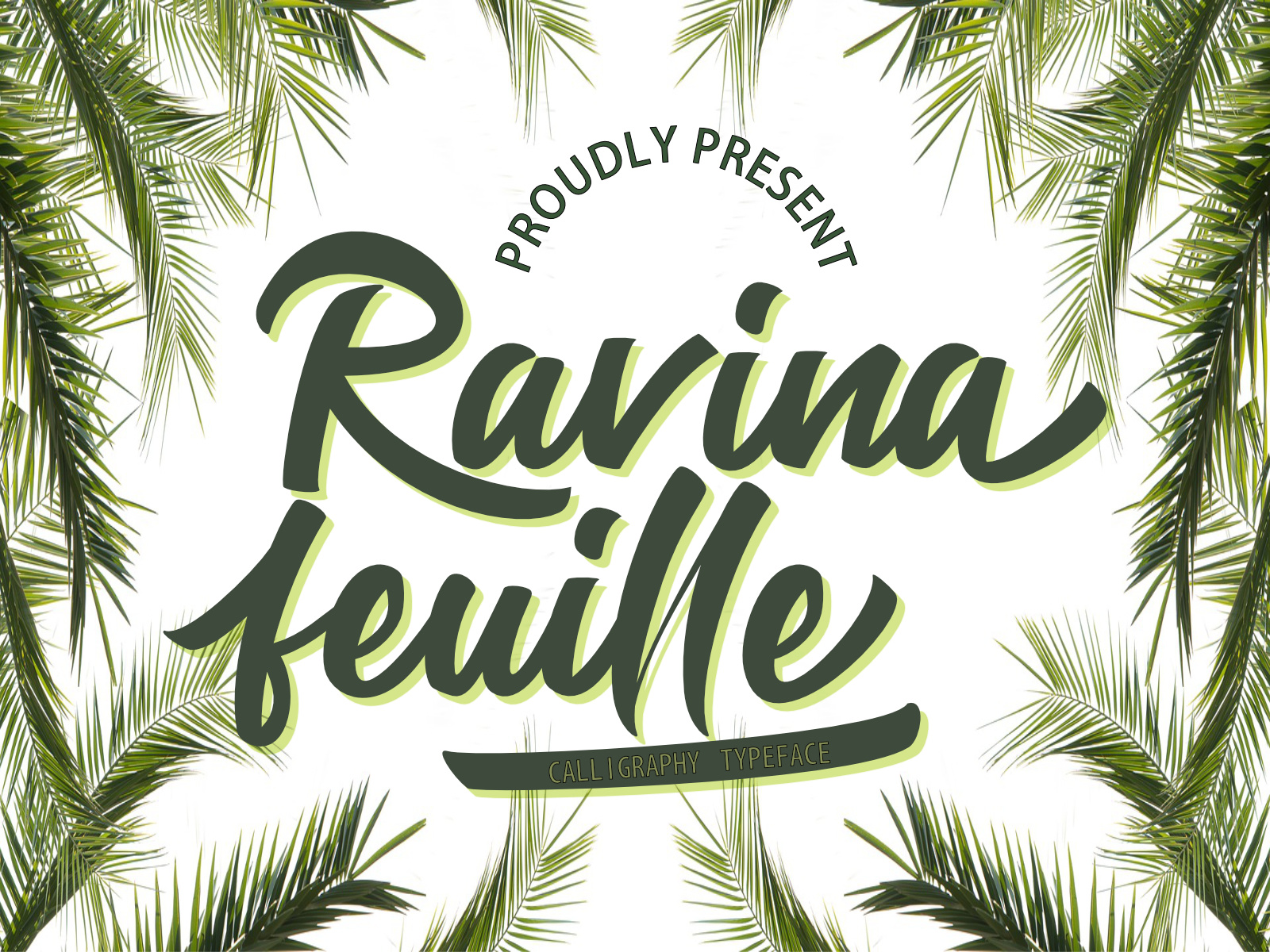 Ravina feuille Typeface by Coretan Letter on Dribbble