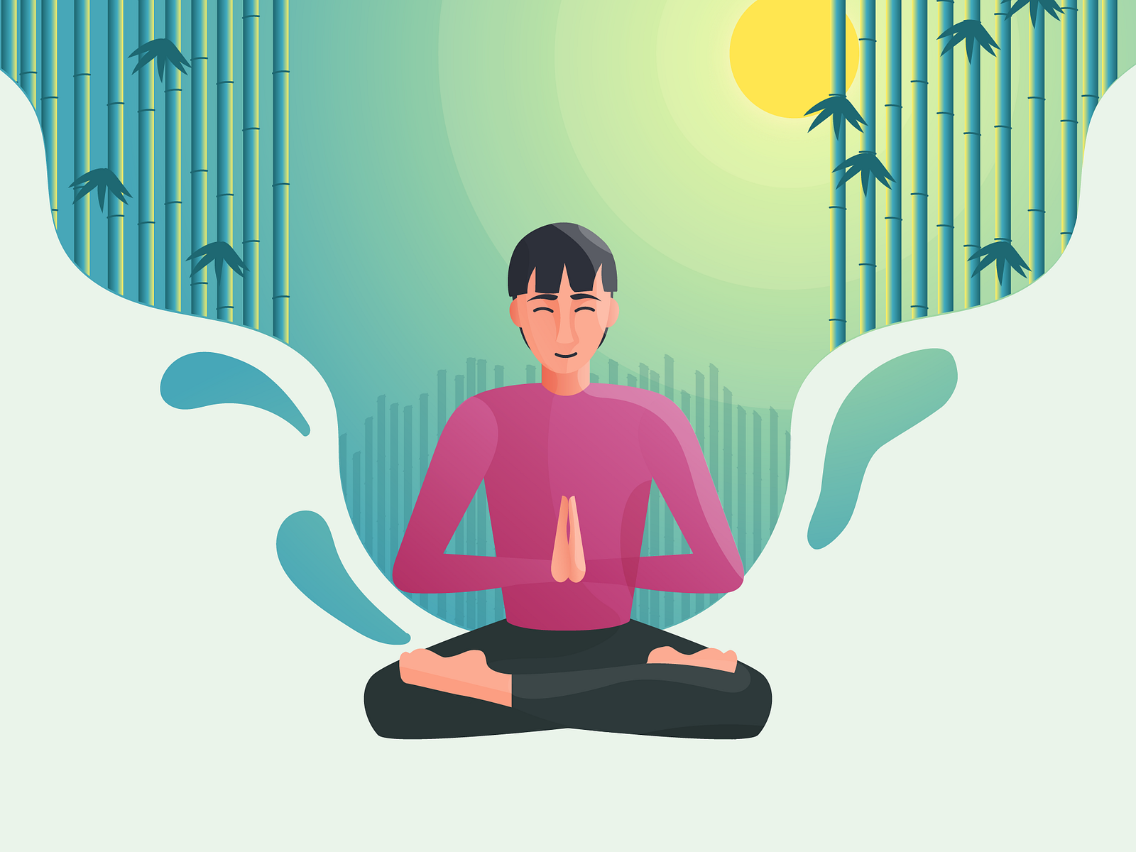 Mindfulness Illustration by Chi Putera on Dribbble