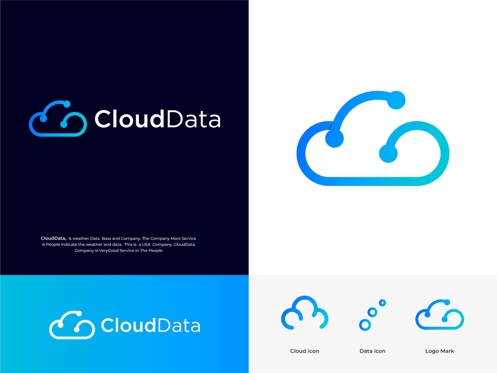Data Cloud Logo Design Branding. by Aminul Islam on Dribbble